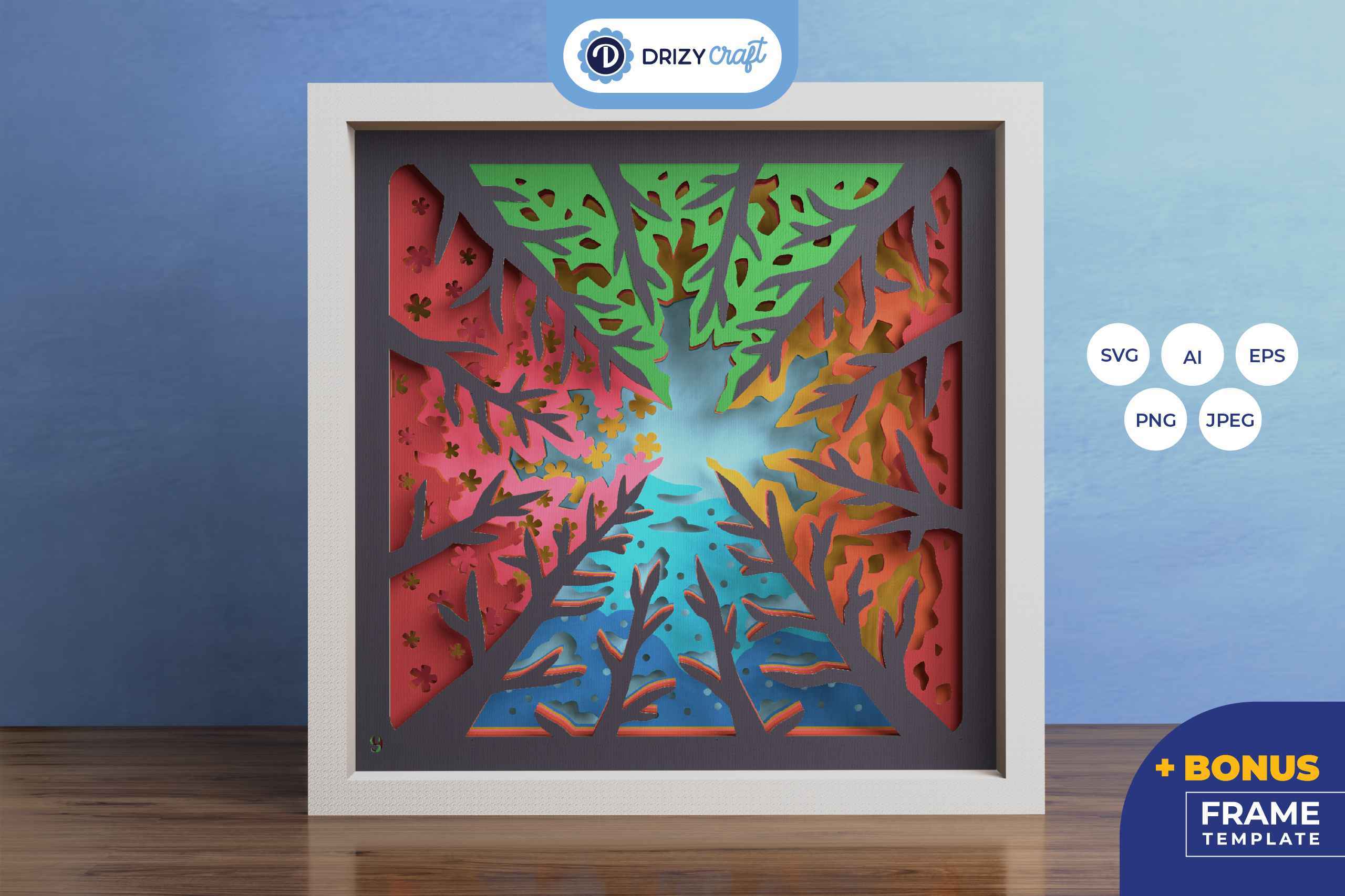 Four Seasons Farms Continuous 3D Layered Paper Cut | Drizy Craft