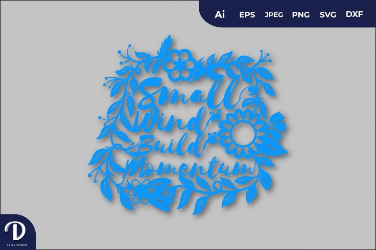 Blue Small Wind Build Momentum Papercut | Drizy Craft